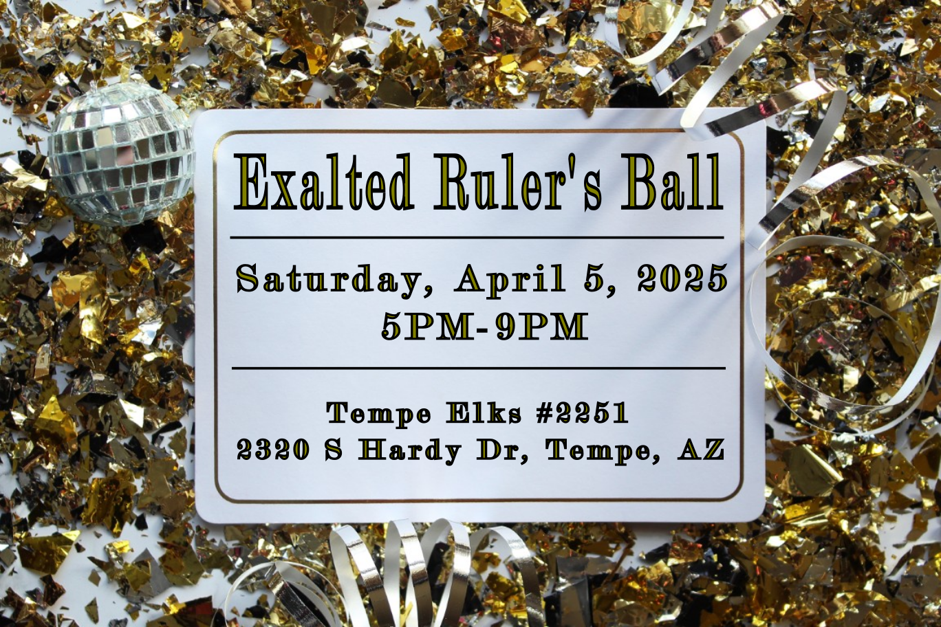 Exalted Rulers Ball 2025 – Tempe Elks #2251